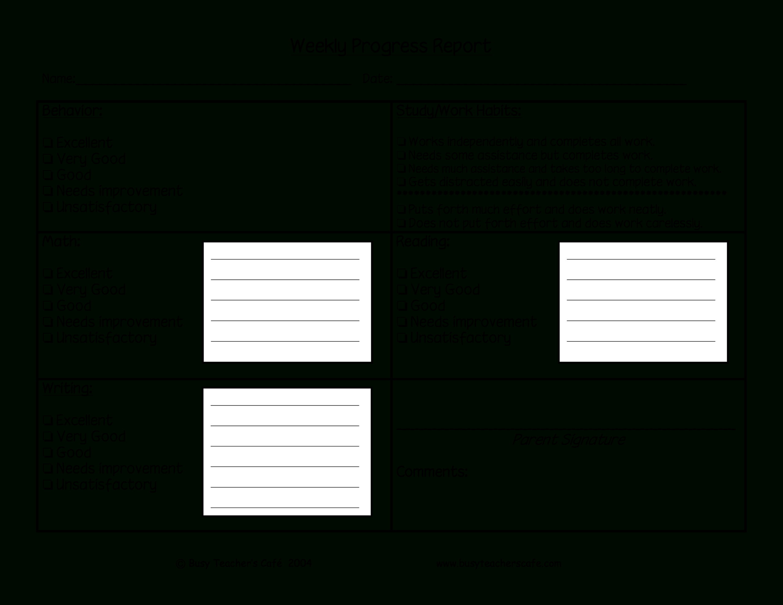 Behaviour Report Template Best Creative Templates